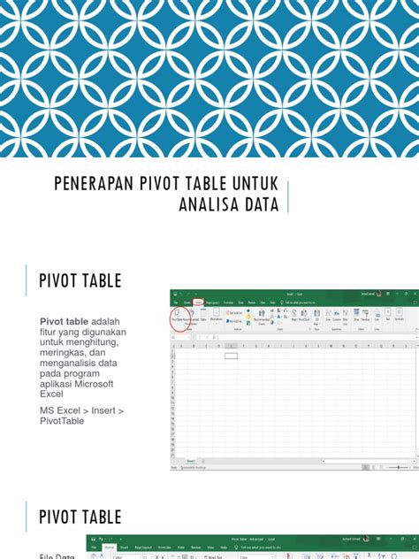 Penerapan Pivot Table Untuk Analisa Data Pdf
