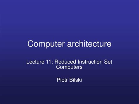 Ppt Computer Architecture Powerpoint Presentation Free Download Id