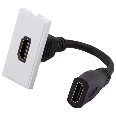 25mm X 50mm Hdmi Mounted Socket White M2 Electrical