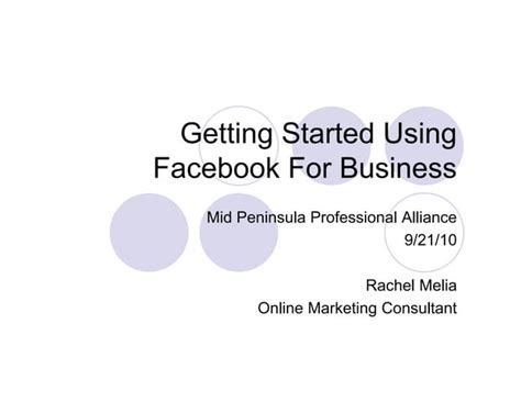 Getting Started Using Facebook For Business Pdf Social Networking