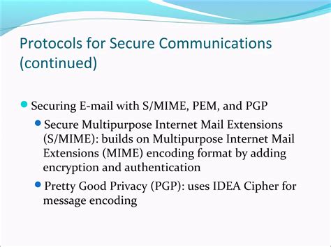 Protocol For Secure Communication Ppt