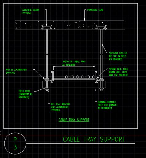 Cable Tray Installation Details • Designs Cad