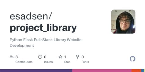 Github Esadsen Project Library Python Flask Full Stack Library Website Development