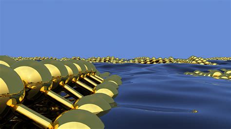 물 표면 위에 황금 격자가있는 추상적 인 비즈니스 과학 또는 기술 배경 3d 일러스트 레이 션 0명에 대한 스톡 사진 및 기타 이미지 Istock