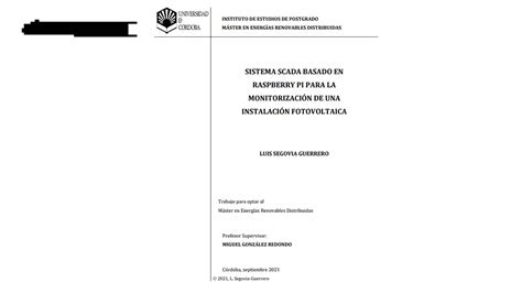 Sistema Scada basado en Raspberry PI para la Monitorización de una