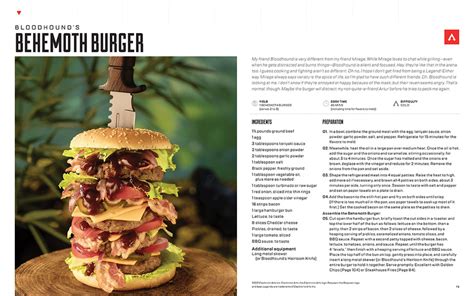 Apex Legends The Official Cookbook Insight Editions