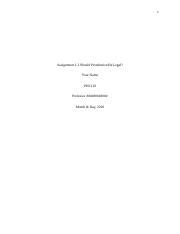 Assgm 1 2 Should Prostitution Be Legal Docx 1 Assignment 1 2 Should Prostitution Be Legal