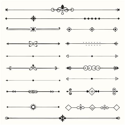 Premium Vector Elegant Decorative Line Dividers For Invitations And