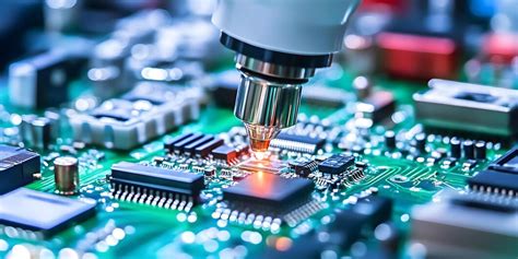 Robotic Arm Assembling Electronics On A Production Line Premium Ai Generated Image