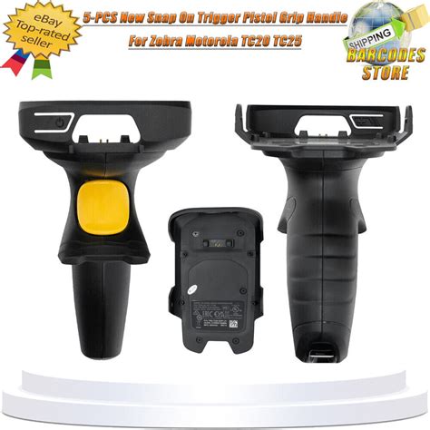 Used 5 PCS New Snap On Trigger Pistol Grip Handle For Zebra Motorola TC20 TC25 UBB Threads