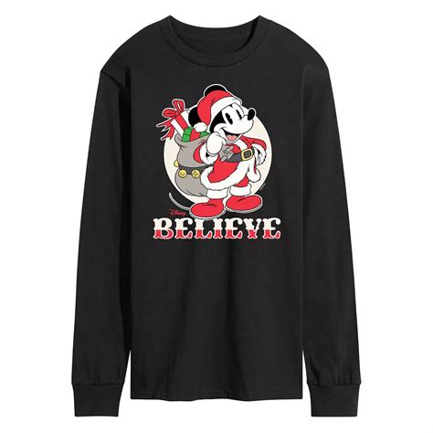 Disneys Mens Believe Long Sleeved Tee