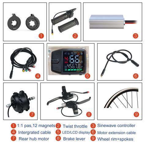 Mini Size 250w Rear Drive Electric Bike Conversion Kit Ebike And Motor