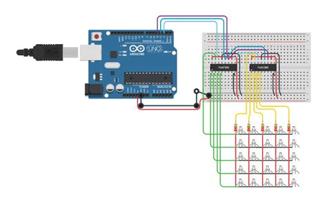 Circuit Design 5x5 Led Matrix Public Tinkercad