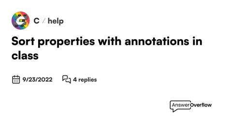 Sort Properties With Annotations In Class C
