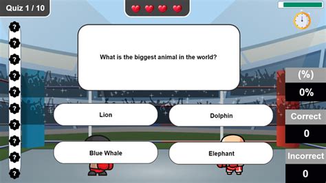 Quiz Boxing HTML Game Construct By NewnessGames CodeCanyon