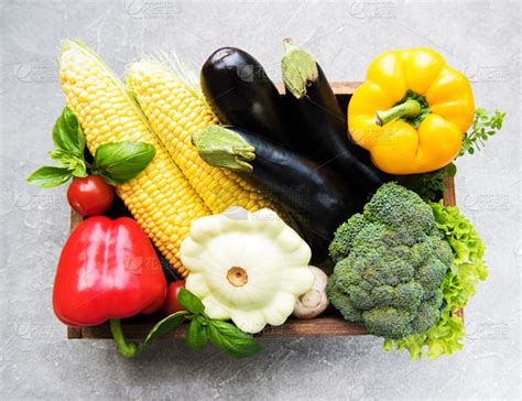 蔬菜 生食 反差 农业 素食 清新 多样 食品 西兰花 椒类食物