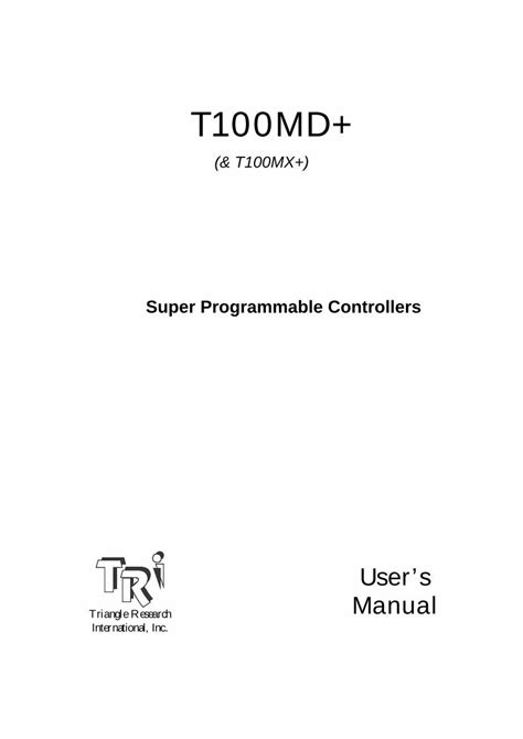 Pdf Super Programmable Controllers Tri Using High Speed