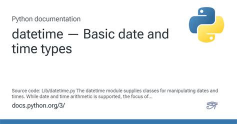 Datetime — Basic Date And Time Types — Python 3140 Documentation