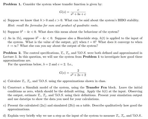 Solved Please Solve Problem 2 ﻿and Use Matlabs Simulink