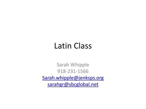 Ppt Latin Class Powerpoint Presentation Free Download Id6652910