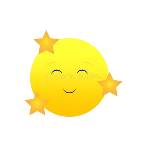 Smile Emoji Glowing Stars Happy Face Cheerful Joy Bright Positive