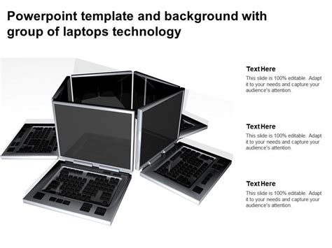 Powerpoint Template And Background With Group Of Laptops Technology Presentation Graphics