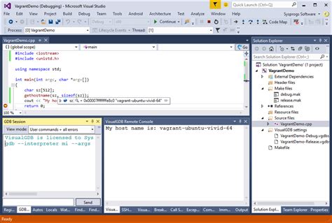 developing linux code with vagrant vms and visualgdb visualgdb tutorials