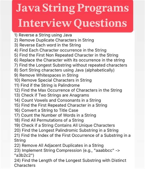Java String Programs Interview Questions Preeti Yadav