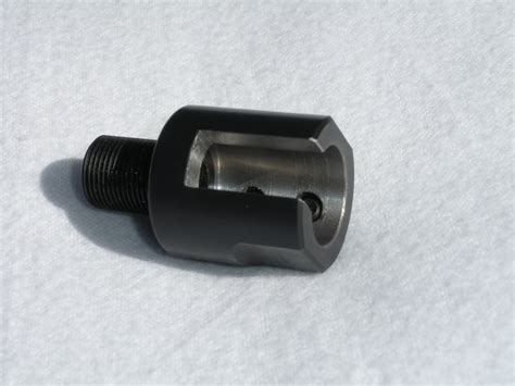 Custom Diameter And Slot Barrel Adapter To 12 28 Thread Black