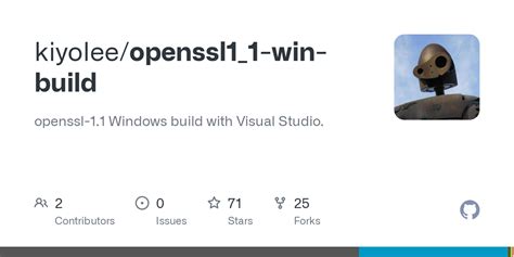 GitHub Kiyolee Openssl Win Build Openssl Windows Build With Visual Studio