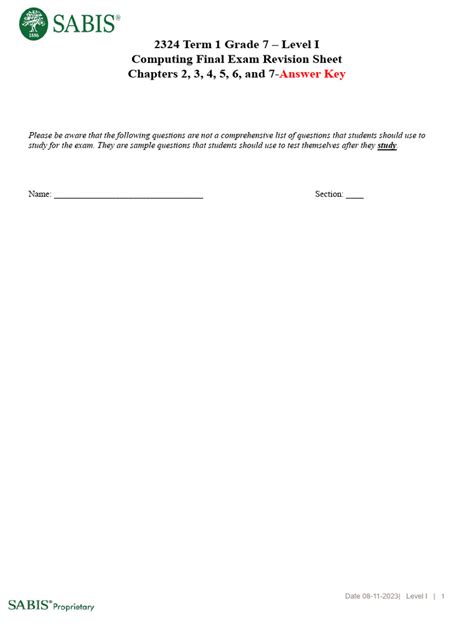 2324 term1 grade 7 computing final exam revision sheet ak download free pdf