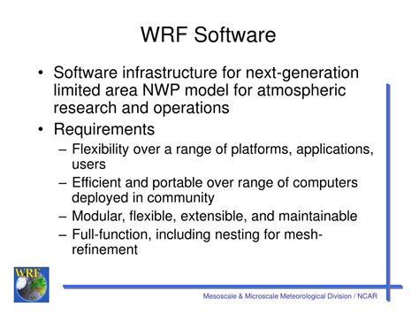 Ppt Weather Research And Forecast Model Software Development And