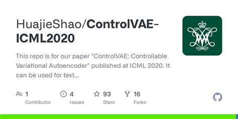 Github Huajieshaocontrolvae Icml2020 This Repo Is For Our Paper