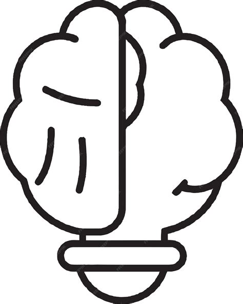 Premium Vector Brainy Bulb Icon