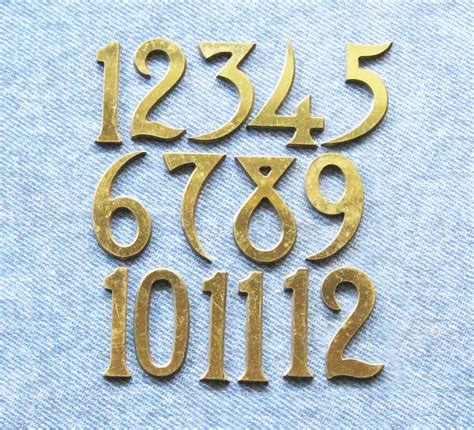 Antique Brass Clock Number Lot Industrial Regulator By FOUNDLINGS