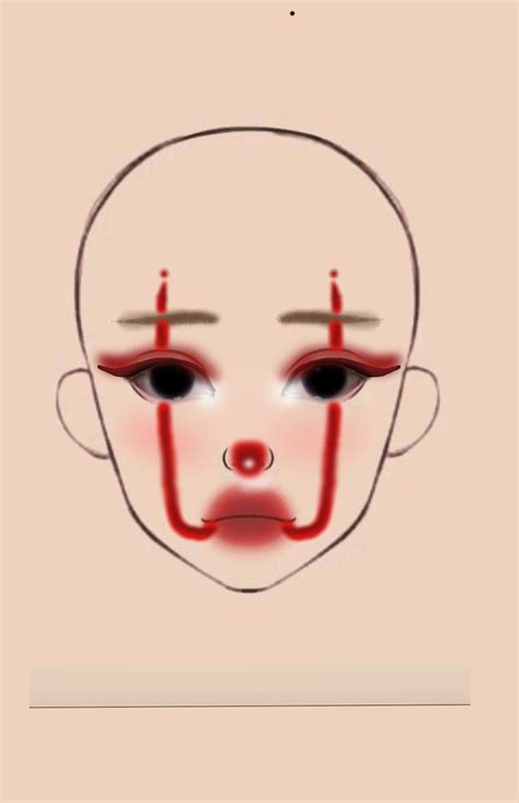 макияж Макияж шаблон лица Макияж в стиле клоуна Косплейный макияж