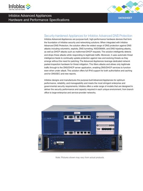Infoblox Datasheet Infoblox Advanced Appliances Hardware And