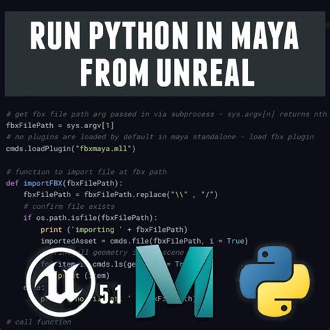 Run Maya Python Scripts From Unreal Community Tutorial