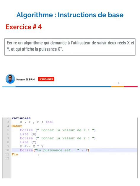 Exercices Corrigés Algorithme Pdf