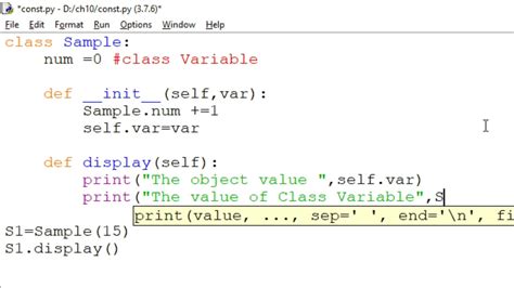 Python Classes And Object Youtube