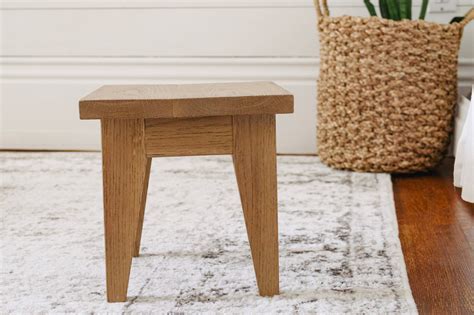 White Oak Step Stool Etsy