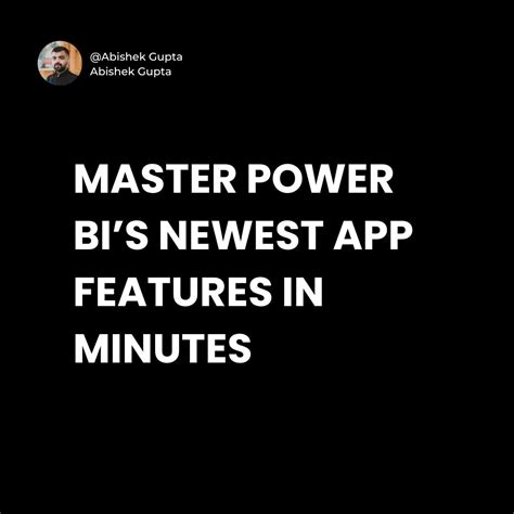 Powerbi Dataanalytics Businessintelligence Powerbiapps… Abishek Gupta