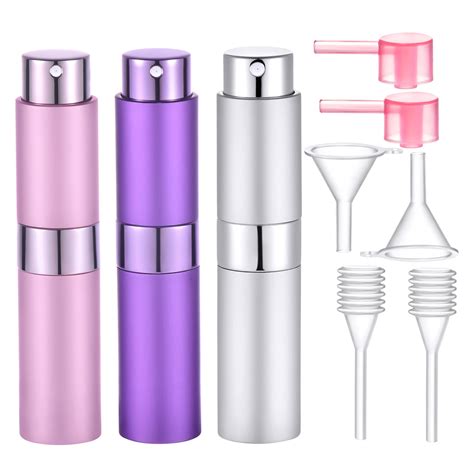 Yikimyfo 3pcs Travel Perfume Bottle Refillable 8ml027oz