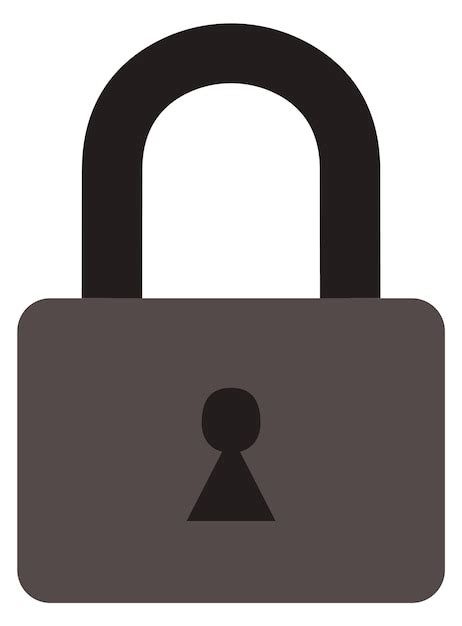 Premium Vector Lock Icon Padlock With Keyhole Privacy Symbol