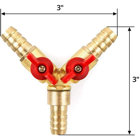 Conector De Manguera Divisora De 3 Vías Aleación De Zinc Y Latón