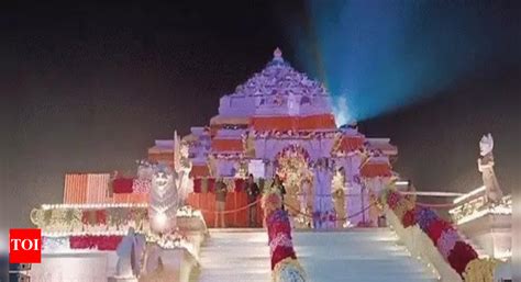 Ayodhya Set For Grand Pran Pratishtha Ceremony Of Ram Lalla Today India News Times Of India