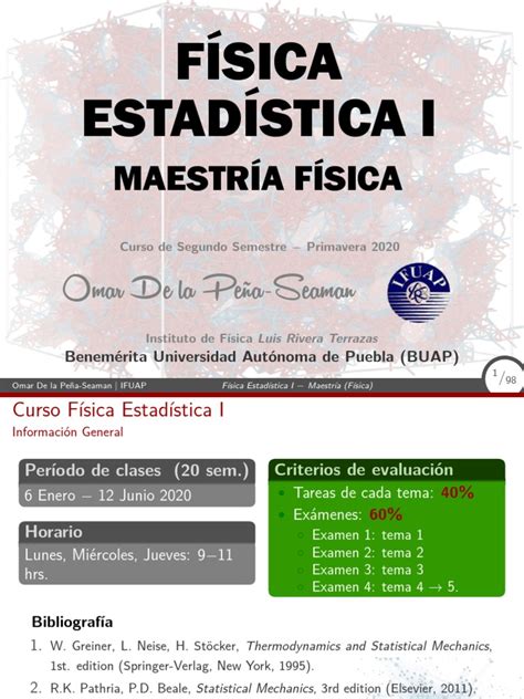 Fisica Estadistica I Unidad 1 Pdf Termodinámica Gases