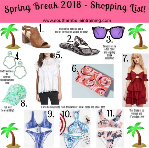 Spring Break 2018 Wishlist My Spring Break Memories Southern