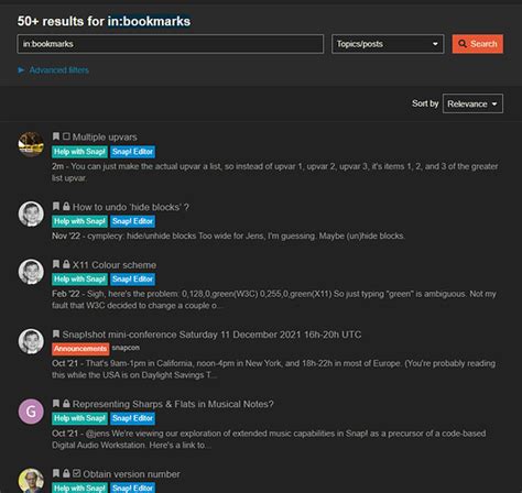 Bookmarking Posts To Help Future Self Snap Forums Snap Forum