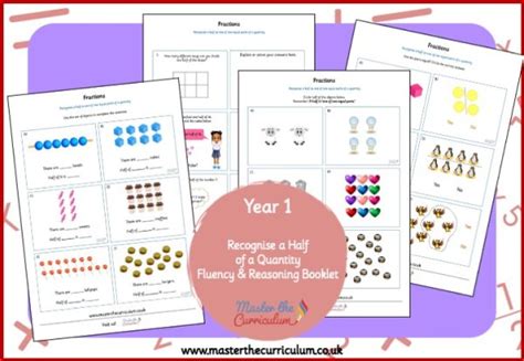 Year 1 Recognise Half Of A Quantity Fluency And Reasoning Booklet
